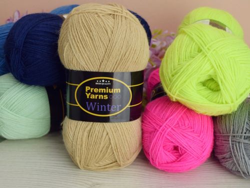 Пряжа Winter Premium yarns чистововняна Вінтер Преміум ярнс | Маковка