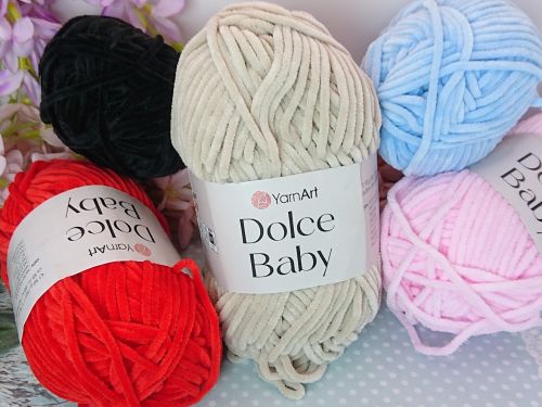 Тонкі плюшеві нитки Дольче бебі ЯрнАрт для в'язання Dolce Baby YarnArt ...